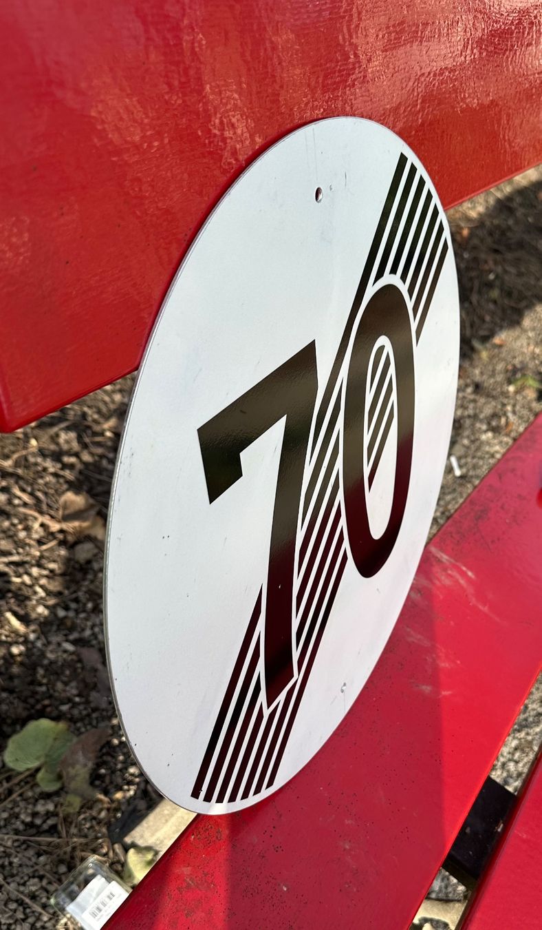 Verkehrstafel - Verkehrsschild ø 40 cm - Ende 70 km/h (Gebraucht) in ...