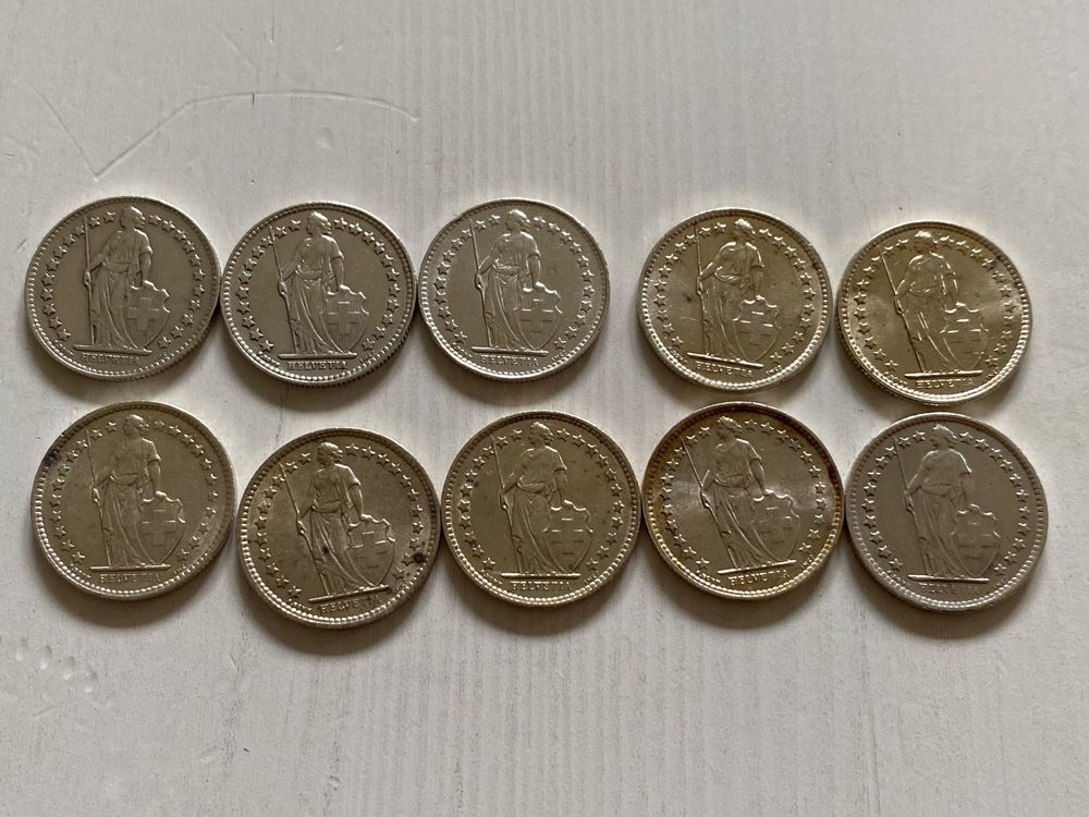 10 Stück 50 Rappen Münzen Silber | Kaufen auf Ricardo
