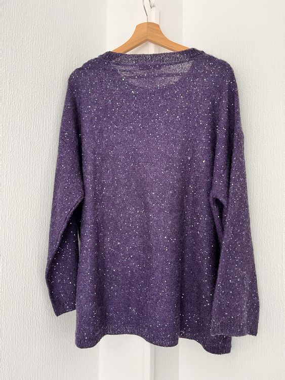 Elena Miro Purple Embellished Oversized Knit, XL (D'occasion) à ...