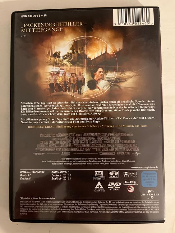 München (2006) DVD 📀 - Steven Spielberg (Neu (gemäss Beschreibung)) in Sierre für CHF 5.95 – mit ...