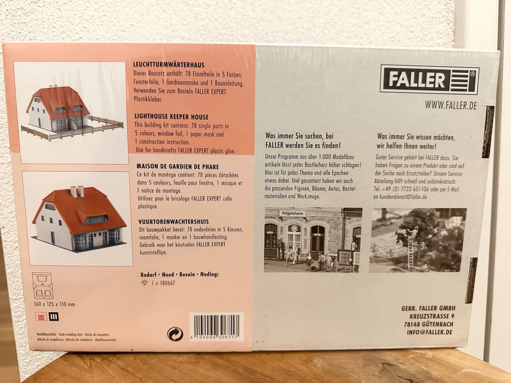 Leuchtturmwärterhaus HO 1/87 FALLER 130671 neu model Eisbahn (Neu und ...