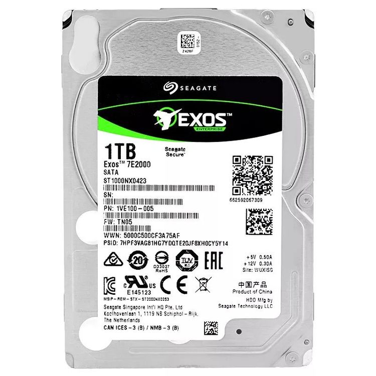 Seagate Exos 7E2000, 6Gb/s, SATA, 512N, 1TB HDD 2.5" (Neu (gemäss ...