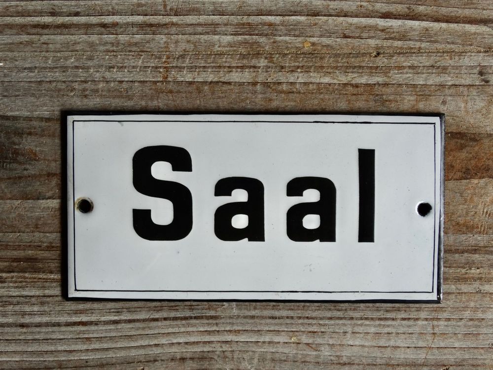 tolles antikes Emailschild Saal für Ess-Zimmer Email Schild (Gebraucht ...