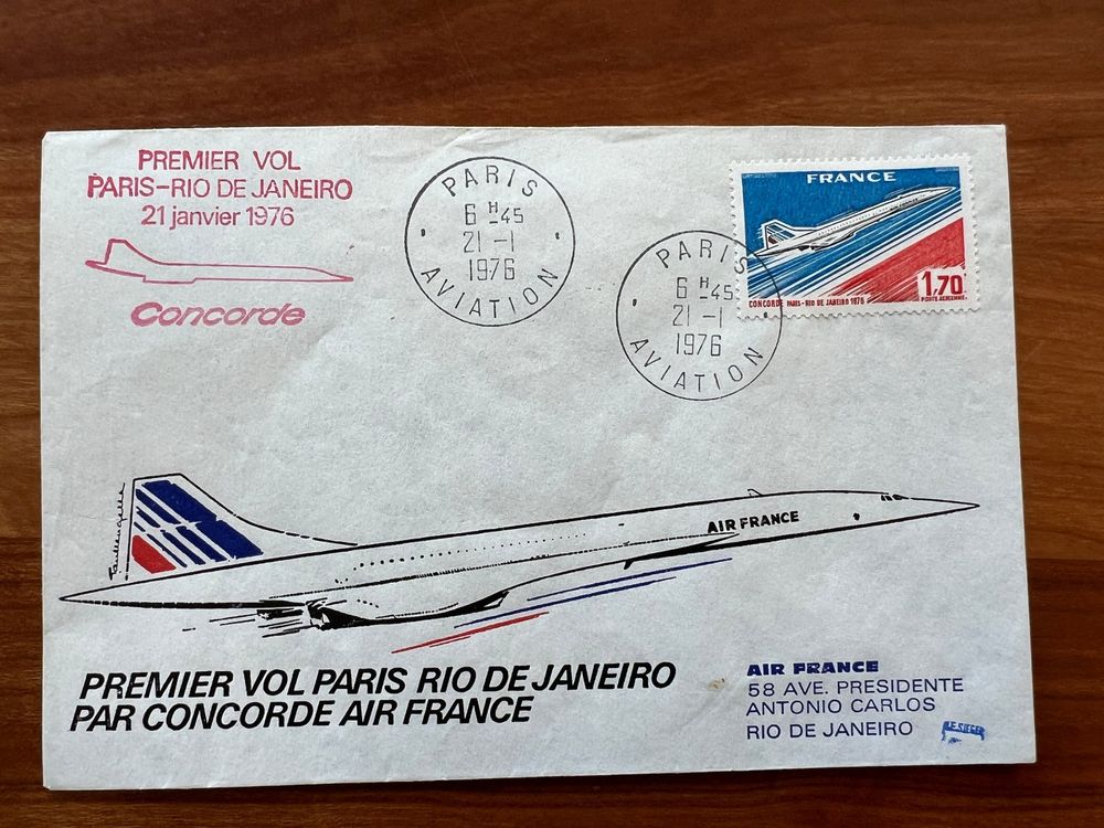 Concorde Paris-Rio First Flight 1976 gest. (E1572) (Gebraucht) in ...