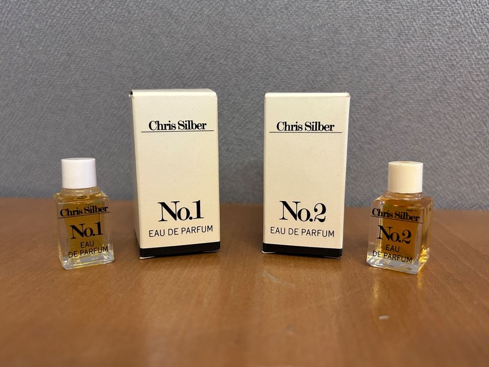 Chris Silber NO.1 und NO.2 - Miniatur Parfum - Rarität (Gebraucht) in Münchenstein für CHF 12 ...