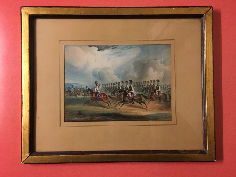 Antike Bild Lithographie, Stich ? Eingerahmt, Hinter Glas. | Kaufen auf Ricardo