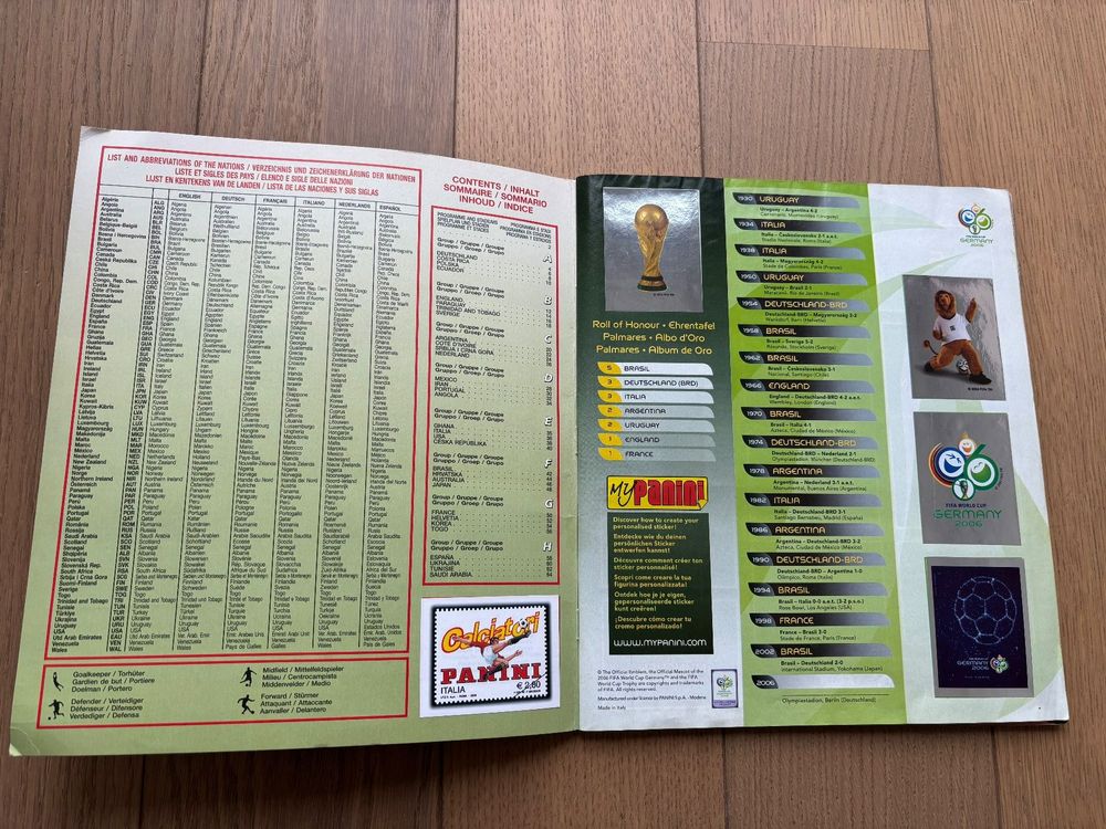 Panini Album WM 2006 KOMPLETT + Jens Lehmann - Bestellschein (Gebraucht ...