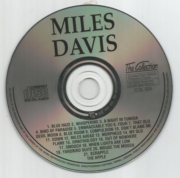 Miles Davis - inc. "Blue Haze", "Bird of Paradise", "Four", (D'occasion ...