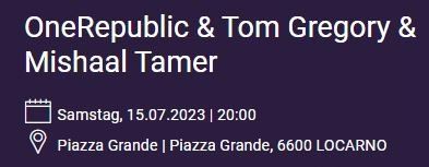 One Republic & Tom Gregory & Mishaal Tamer @ Moon and Stars (Neu (gemäss Beschreibung)) in ...