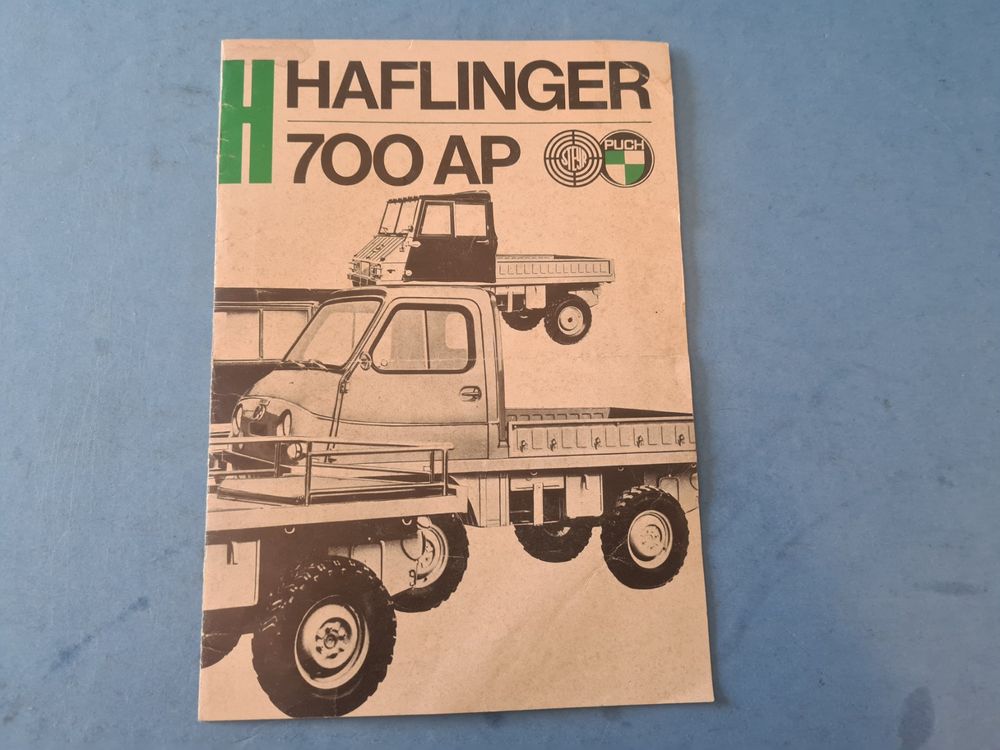 STEYR-PUCH HAFLINGER 700 AP PROSPEKT OLDTIMER VINTAGE | Kaufen auf Ricardo