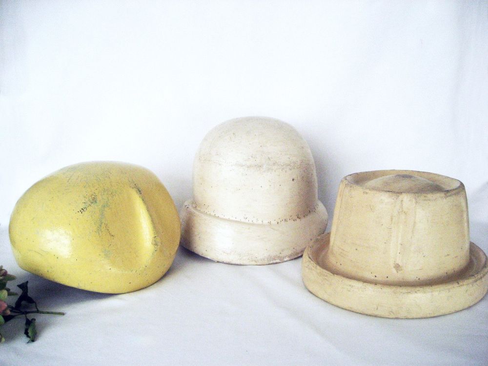 Alte Hutform aus Holz - Farbe gelb - Holzform für Hüte | Kaufen auf Ricardo