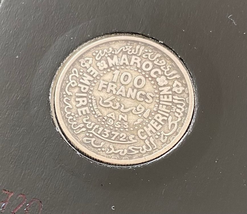Marokko 100 Silber-Franken 1953 ss (Gebraucht) in Speicher für CHF 6 – nur Abholung auf Ricardo ...
