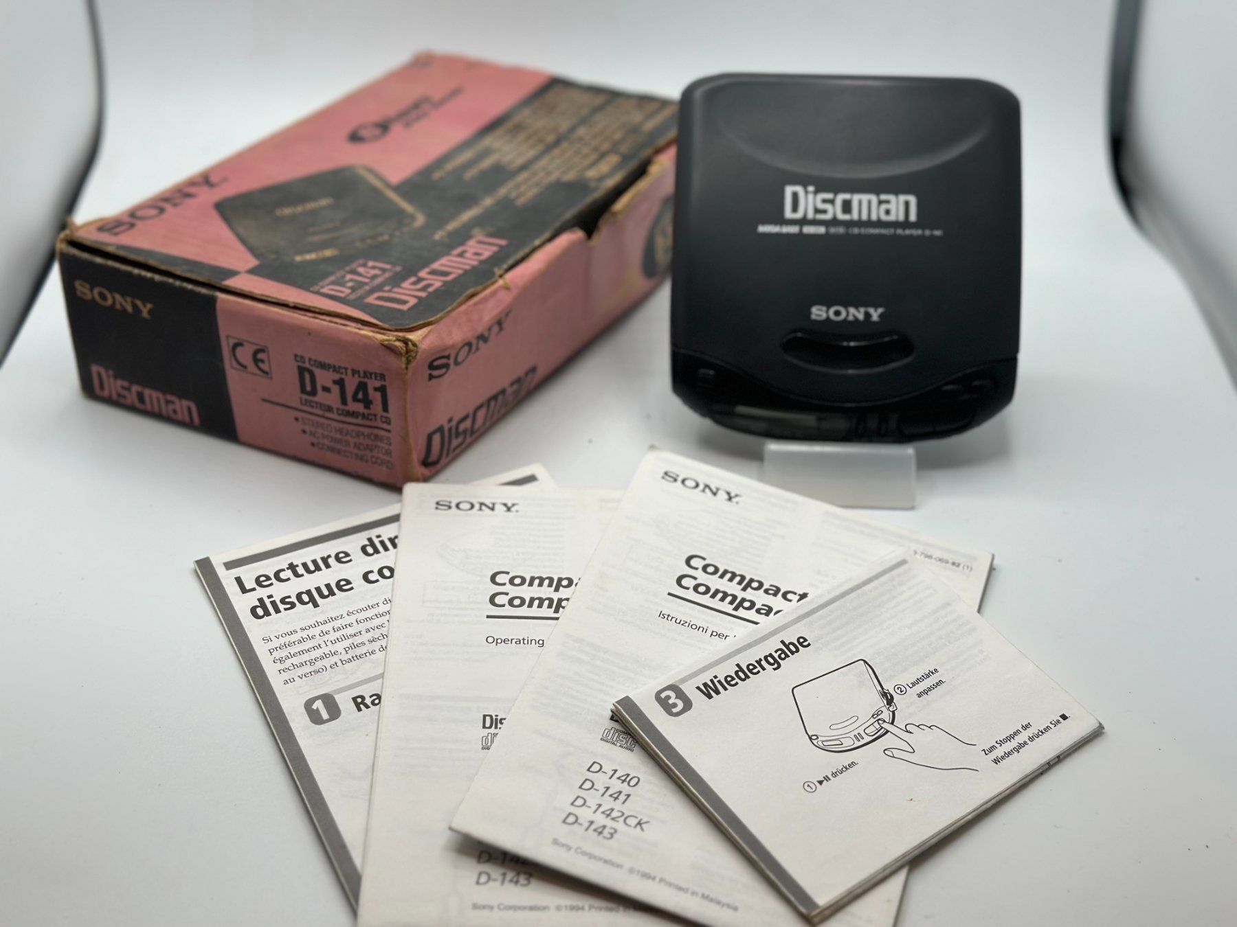 Sony 2 Discman Lecteur Baladeur CD Portable Player+Test OK! (Gebraucht ...