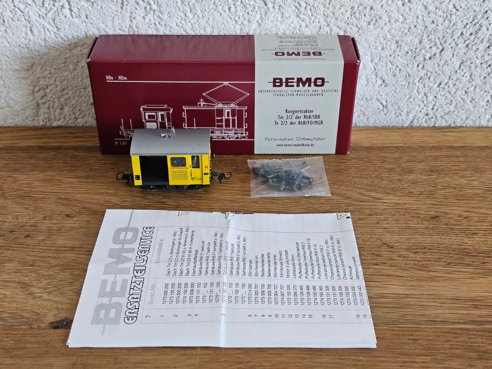 BEMO 1274 193 RhB Tm 2/2 91 Bahndiensttraktor (Neu (gemäss Beschreibung ...