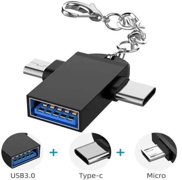 Adapter 3 in 1 OTG USB 3.0 USB-C / Typ-C + Micro USB (Neu (gemäss ...