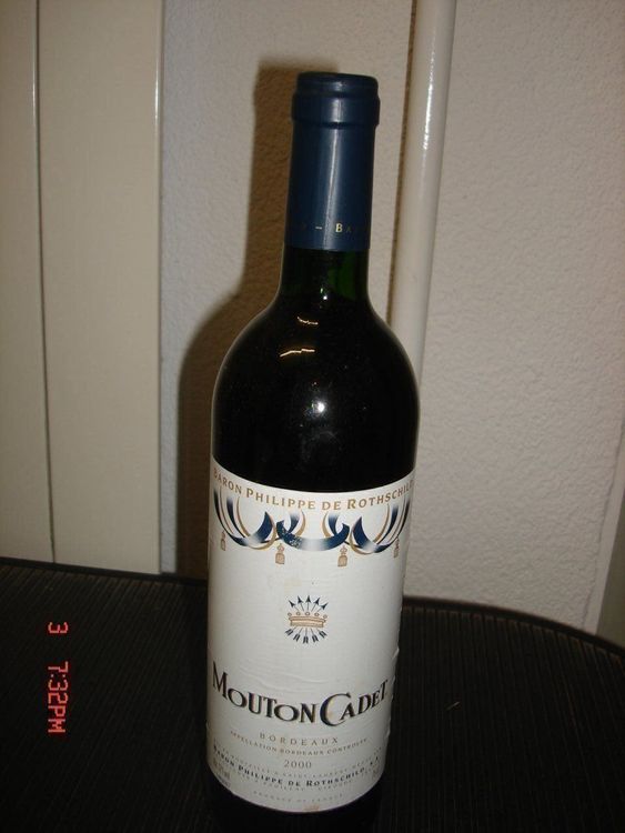 vin Wein 75cl 2000 Baron Philippe de Rotschild mouton cadet (Neu ...