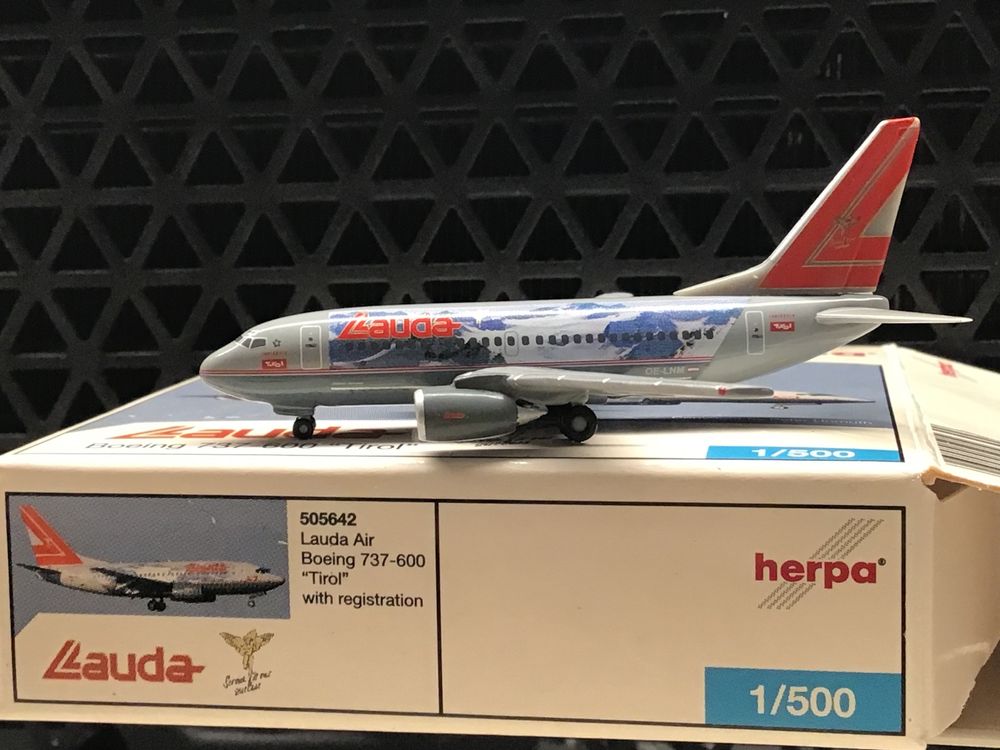 Herpa Lauda Air Boeing 737-600 "Tirol" 1:500 (Neu (gemäss Beschreibung ...
