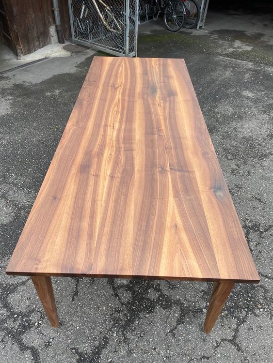 Nussbaum Tisch Biedermeier, natur geölt 280 x 105 cm H 77 cm | Kaufen auf Ricardo