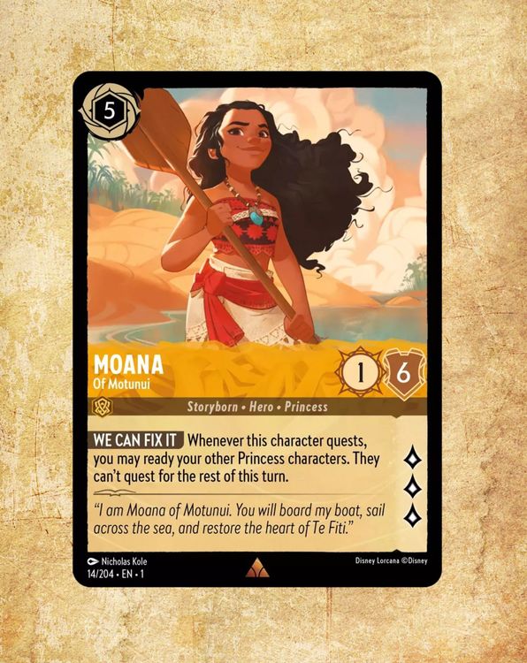 Lorcana - MOANA - 14/204 Englisch (NON Holo Foil) | Kaufen auf Ricardo