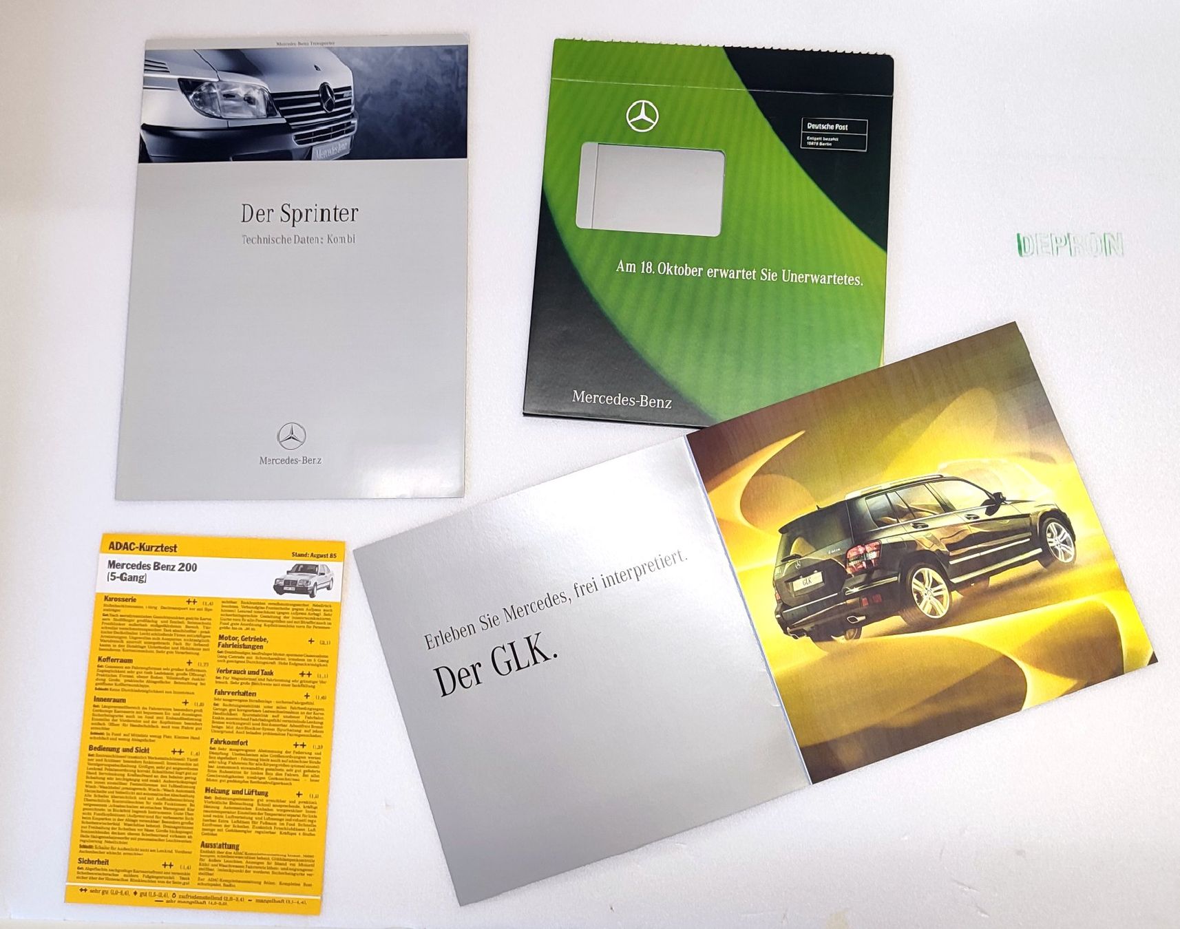 Mercedes GLK Klasse, Sprinter, W124 Prospekte Lot #2e (Gebraucht) in ...