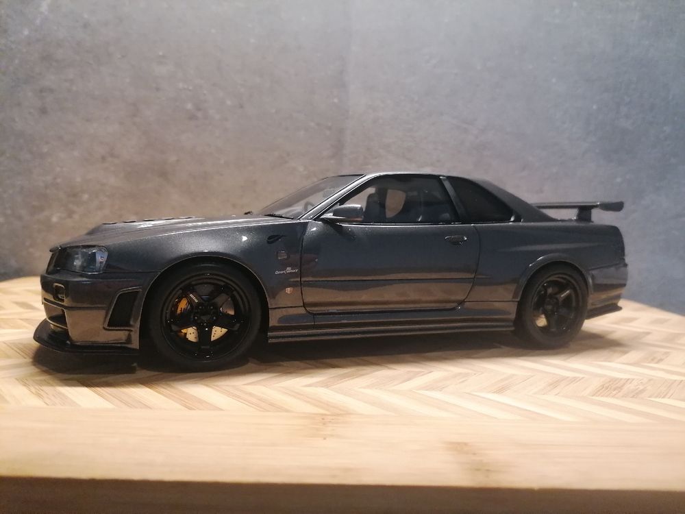 Nissan Skyline R34 GTR Culbman race spec 1:18 Omori Factory (Neu und ...