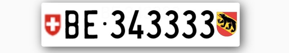 Kontrollschild BE 343 333 | Kaufen auf Ricardo