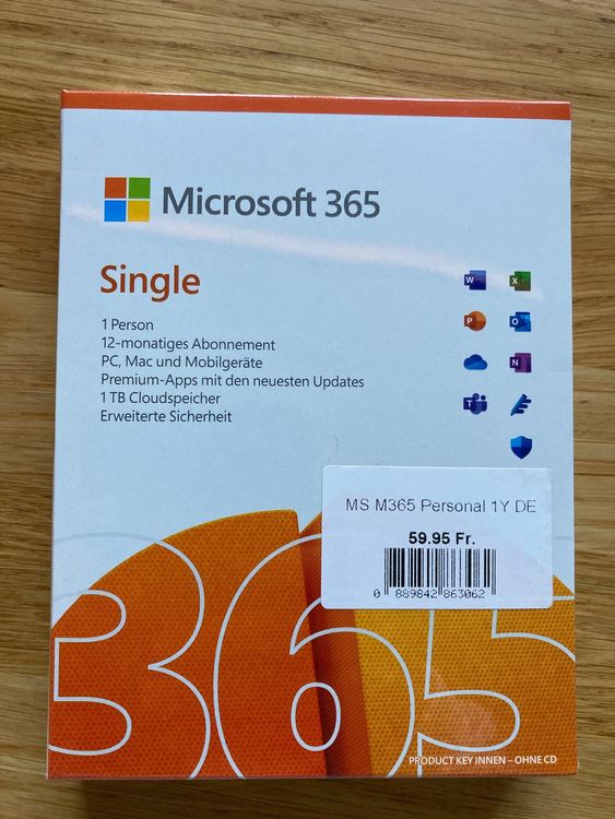 Microsoft 365 single (Neu und originalverpackt) in Basel für CHF 30 ...