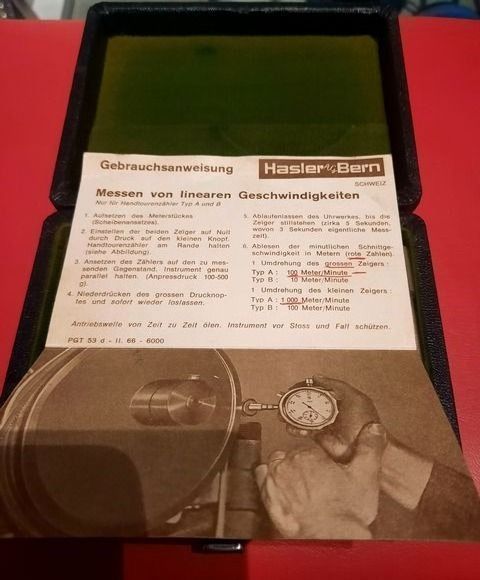 Drehzahlmesser Hasler SWISS (Gebraucht) in Hellikon für CHF 94 – mit ...