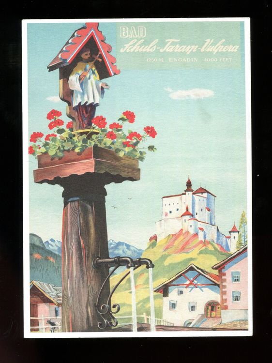 Bad Schuls, Tarasp, Vulpera, Künstlerkarte (Gebraucht) in Aarau für CHF 1.5 – mit Lieferung auf ...