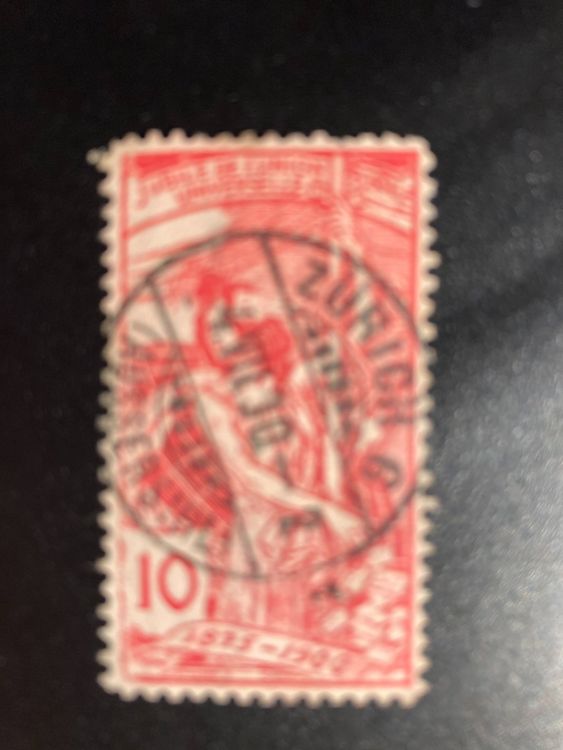Schweiz 1900 UPU 10 Rp. Vollstempel ZÜRICH 6 4.8.00 (Gebraucht) in Liestal für CHF 1 – mit ...