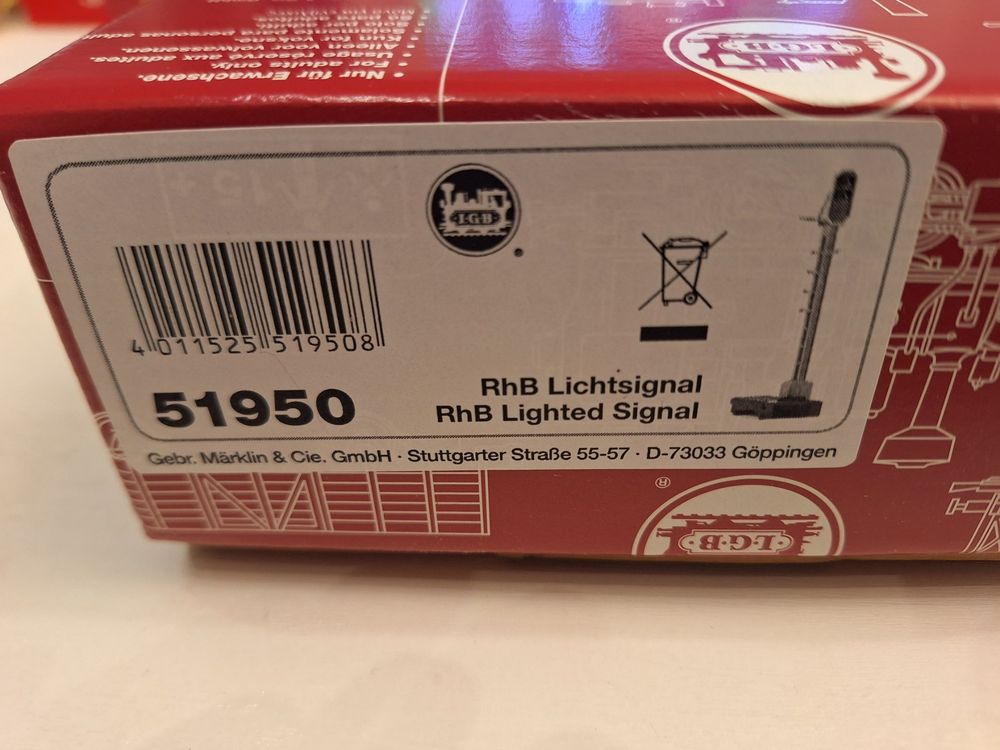 Lgb Signal RhB 51950 deux feux rouge - vert (Neu und originalverpackt ...