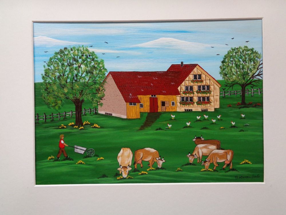 APPENZELLER BILD SIGNIERT BAUERNMALEREI NAIVE MALEREI (Gebraucht) in Henggart für CHF 65 – mit ...