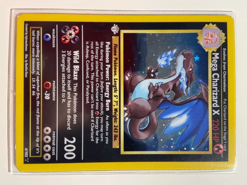 Mega Charizard X - Custom Pokemon Karte (Gebraucht) in Willerzell für ...
