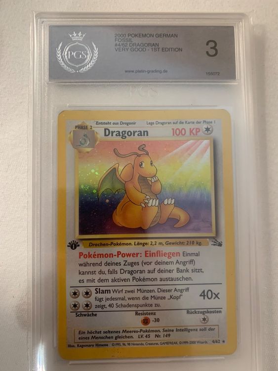 Pokemon Holo Dragoran Grade 3 1.Edition | Kaufen auf Ricardo
