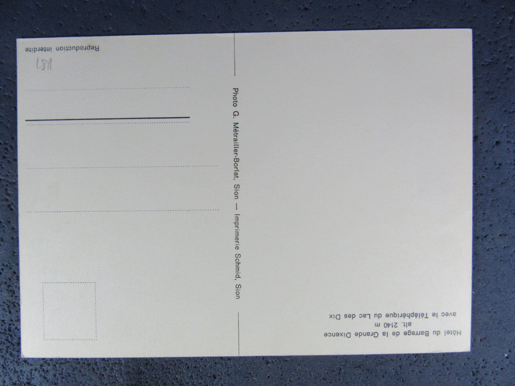 GRAND DIXENCE HOTEL DU BARRAGE TELEPHERIC LAC DES DIX VA AK (Gebraucht ...