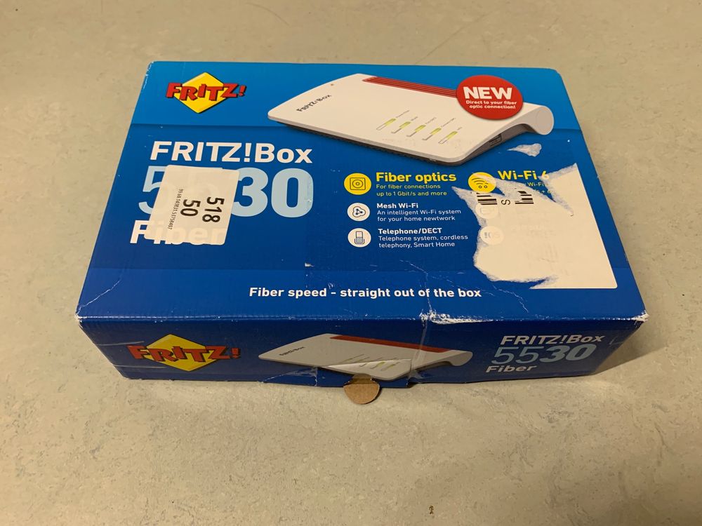 Fritzbox 5530 Fiber Wi-Fi 6 NEU (Neu und originalverpackt) in ...