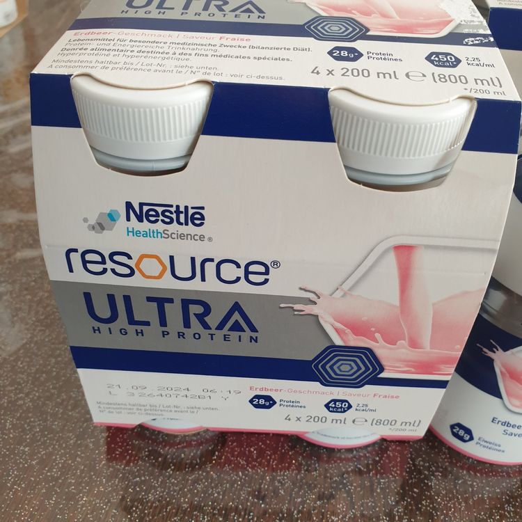 14 Stück NESTLE RESOURCE® Ultra High Protein Erdbeer-Drink (Neu und ...