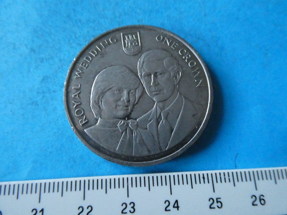 Gibraltar 1981, 1 Crown - Sondermünzue unzirkuliert (Neu (gemäss Beschreibung)) in Hinterforst ...