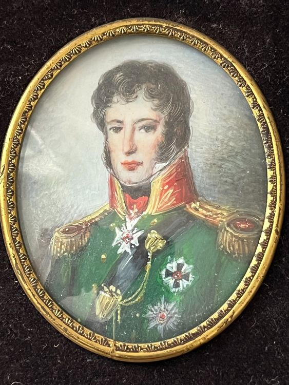 Miniatur, 19.Jahrh. gemalt, Edelmann Originalrahmen | Kaufen auf Ricardo