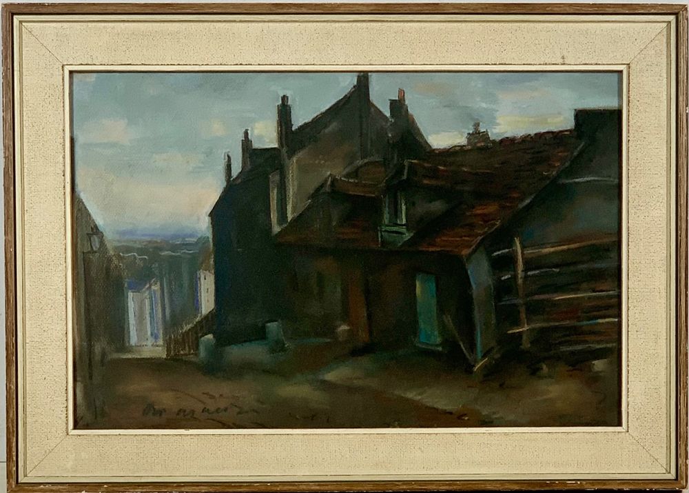 Octave Matthey (1888-1969) Pastell Strassenszene Paris | Kaufen auf Ricardo