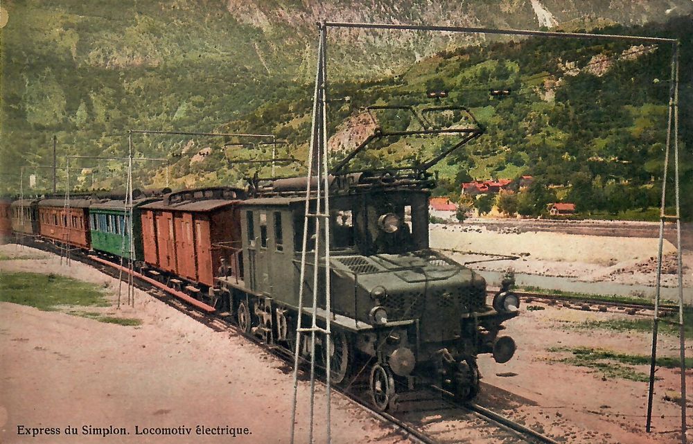 Sehr alte AK Simplon-Express mit Elektro-Lokomotive! VS (Gebraucht) in ...