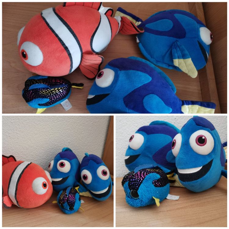 Nemo und Dory mit Eltern Plüschtiere Fische für Kinder (Gebraucht) in ...