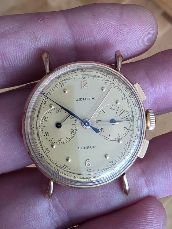 Zenith Compur Chronographe Or 18k cal 136 rare (Gebraucht) in Grand ...