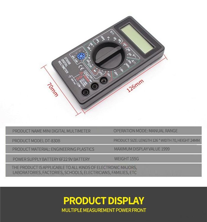 Strommessgerät - digitaler Multimeter DT-803B (Neu und originalverpackt) in Uster für CHF 5.95 ...