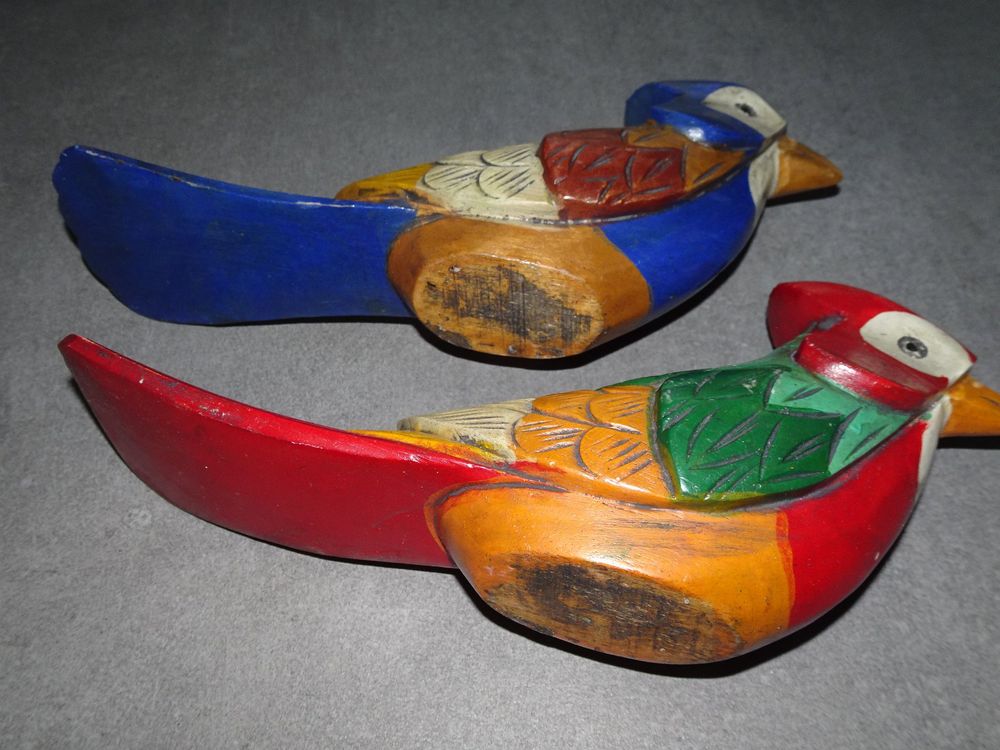 Vögel aus Holz geschnitzt / Holzvögel | Kaufen auf Ricardo