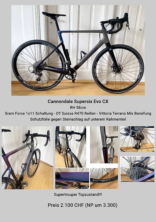 Cannondale Supersix Evo CX - RH 58cm - TOPTOP Zustand (Gebraucht) in St ...