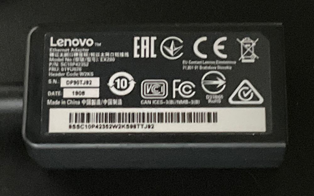ThinkPad Ethernet Adapter (Micro-Lan-Stecker, Lenovo) (Gebraucht) in ...
