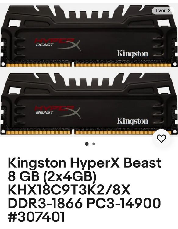 Kingston Hyper Beast und Hyper blue DDR3 (Gebraucht) in Reinach AG für ...