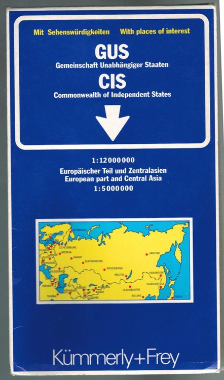 Landkarte GUS, Gemeinschaft unabhängiger Staaten (Gebraucht) in Zürich ...