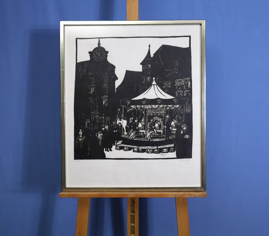 Heinz Keller 1928-2019, grosser Holzschnitt, handsigniert (Gebraucht) in Zug für CHF 37 – mit ...